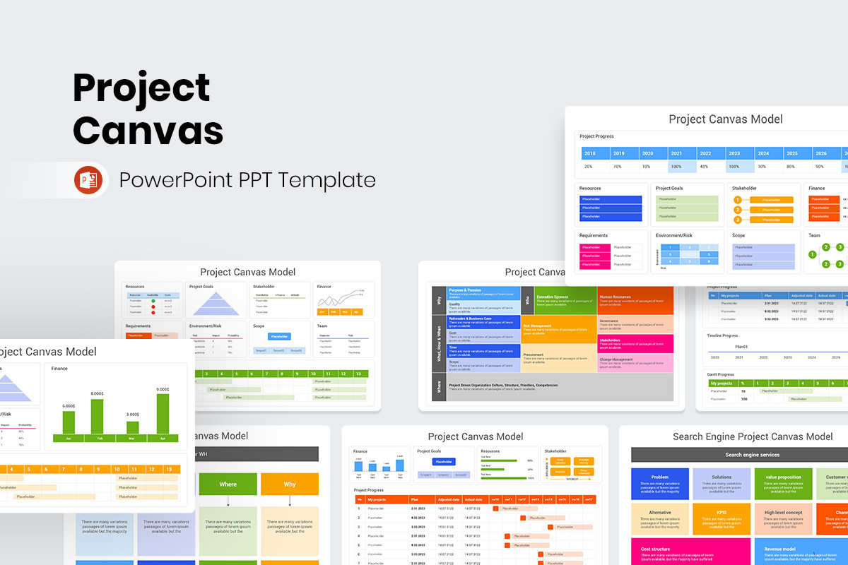 Project Canvas PowerPoint Template | Nulivo Market